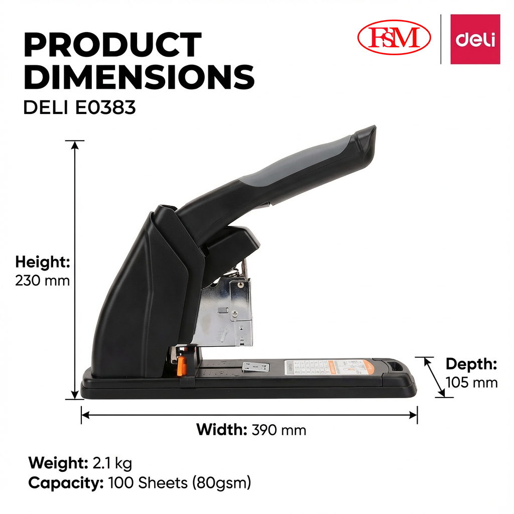 Deli E0383 Heavy Duty Stapler Malaysia | Office Use