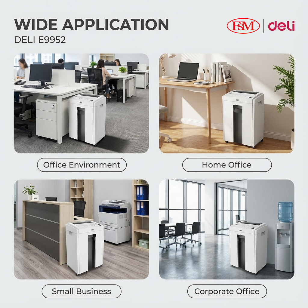 Deli E9952 Paper Shredder Malaysia | Office Secure
